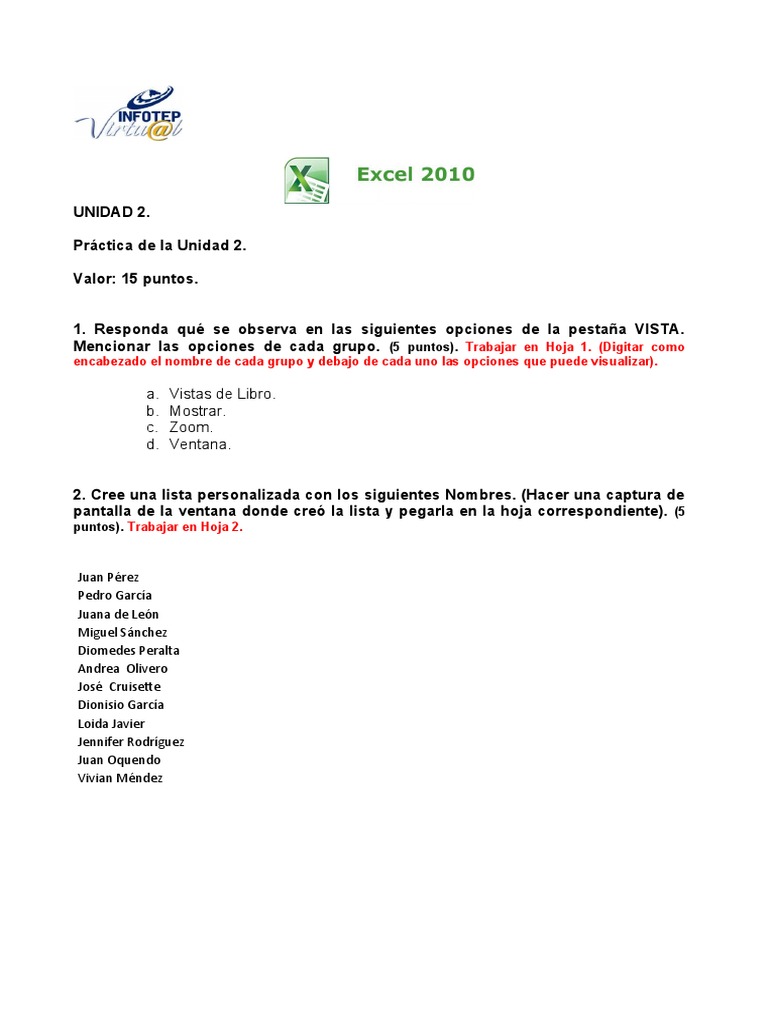 Actividad de La UNIDAD 2 | PDF