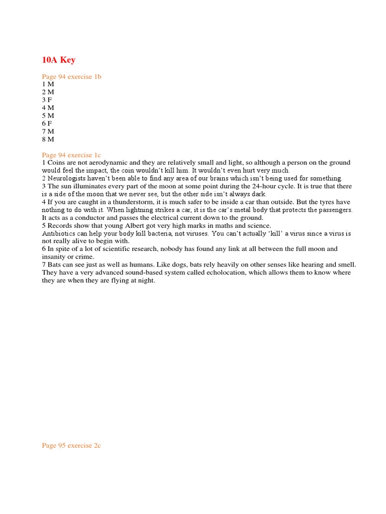 10A Key | PDF