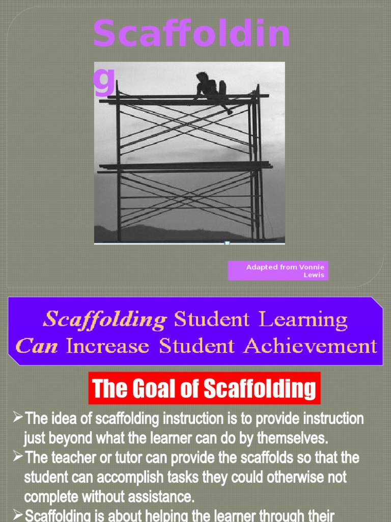 Scaffoldin G: Adapted From Vonnie Lewis | PDF | Education Theory ...