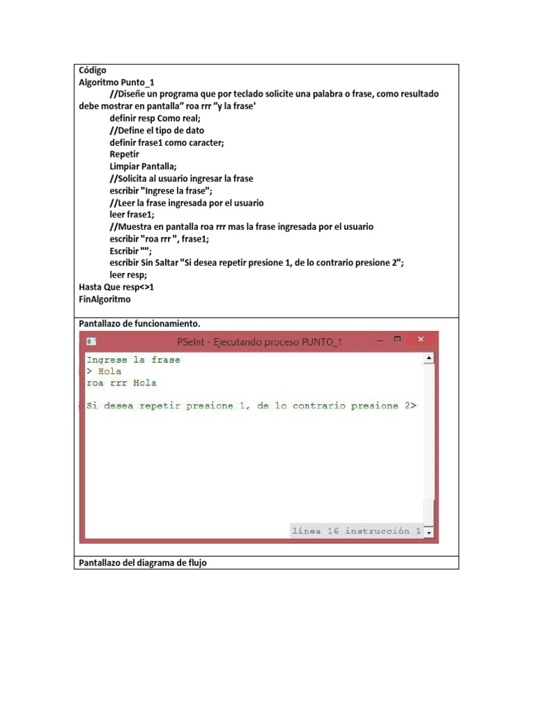 Pseint Taller1 | PDF | Algoritmos | Programa de computadora