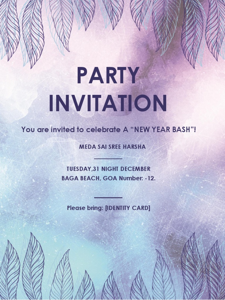 Party Invitation PDF | PDF