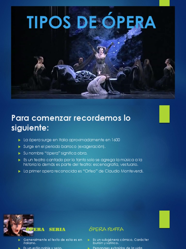 Tipos de Opera | PDF | Ópera | Teatro