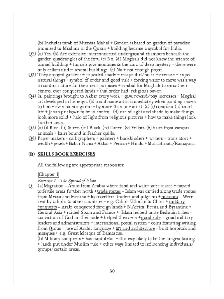 Class 7 History Skills Book Answer Key PDF | PDF