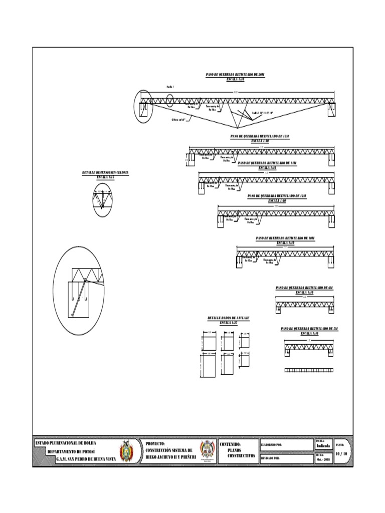 Plano Paso Quebrada Reticulados PDF | PDF