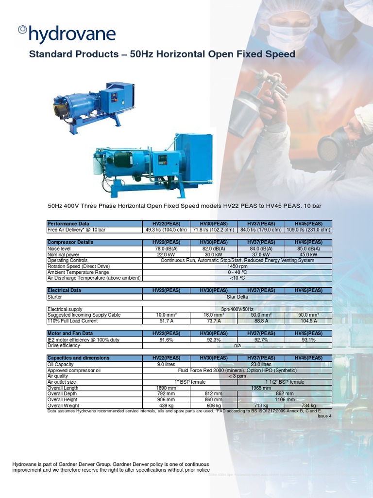 Hydrovane HV22 - To - HV45 Manual | PDF | Engines | Machines