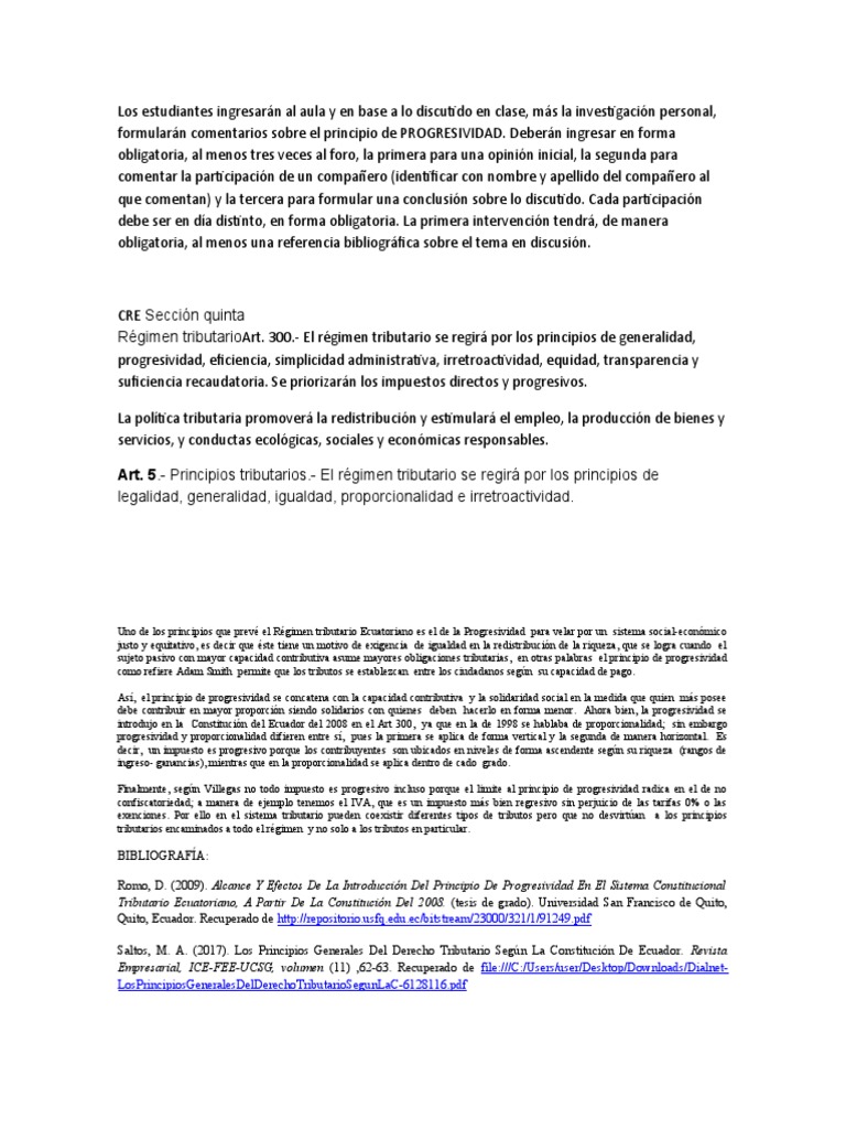 Principio de Progresividad | PDF | Impuesto progresivo | Impuestos