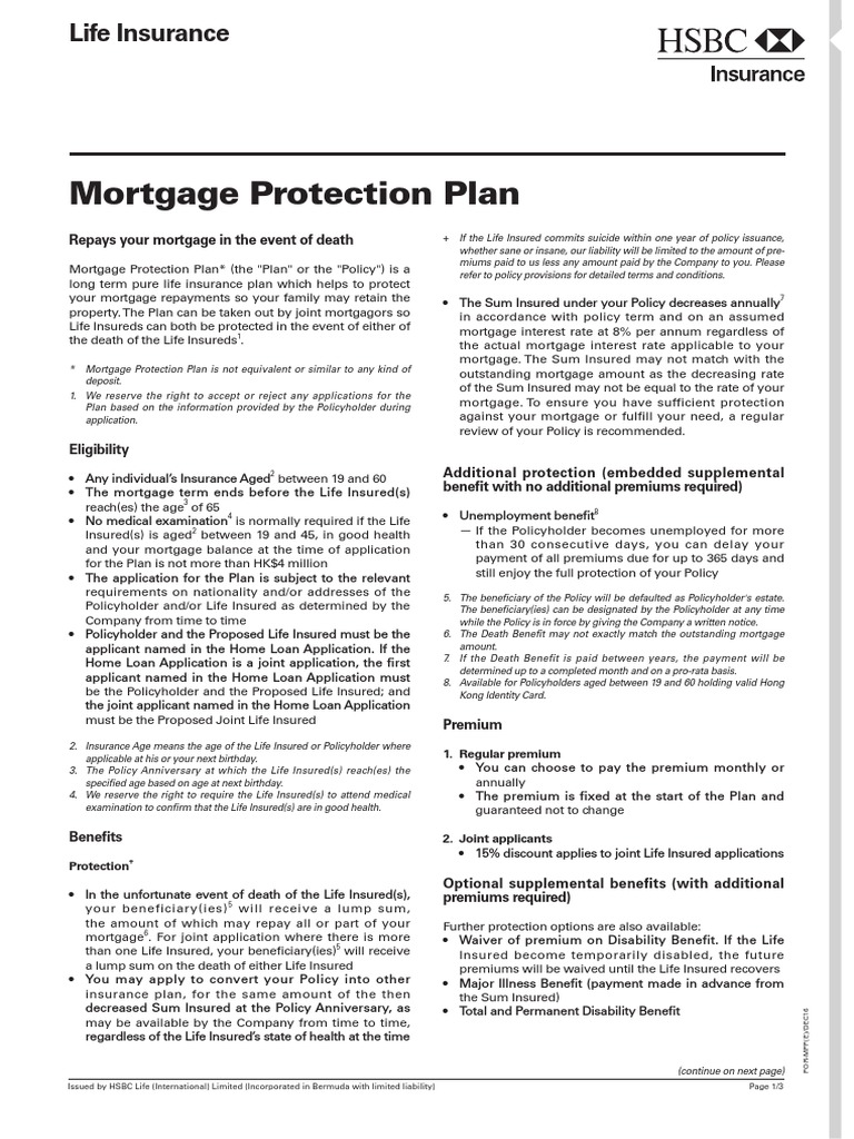 Mortgage Protection Plan: Repays Your Mortgage in The Event of Death ...