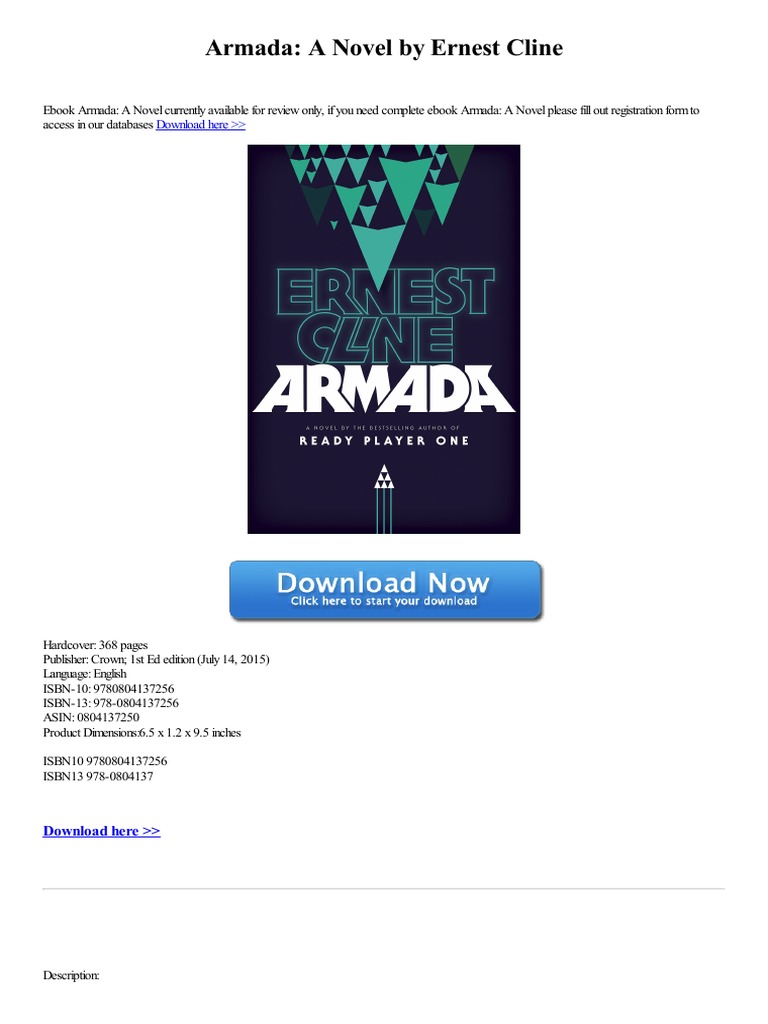 Armada: A Novel by Ernest Cline: Download Here | PDF