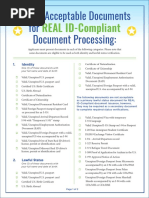 Usaccess Acceptable Forms of Identification Guide: Revision Chart | PDF ...