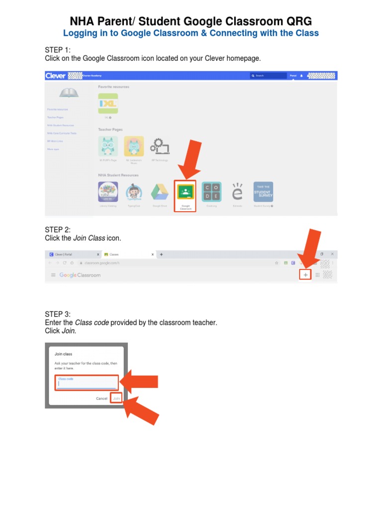Logging In To Google Classroom Pdf