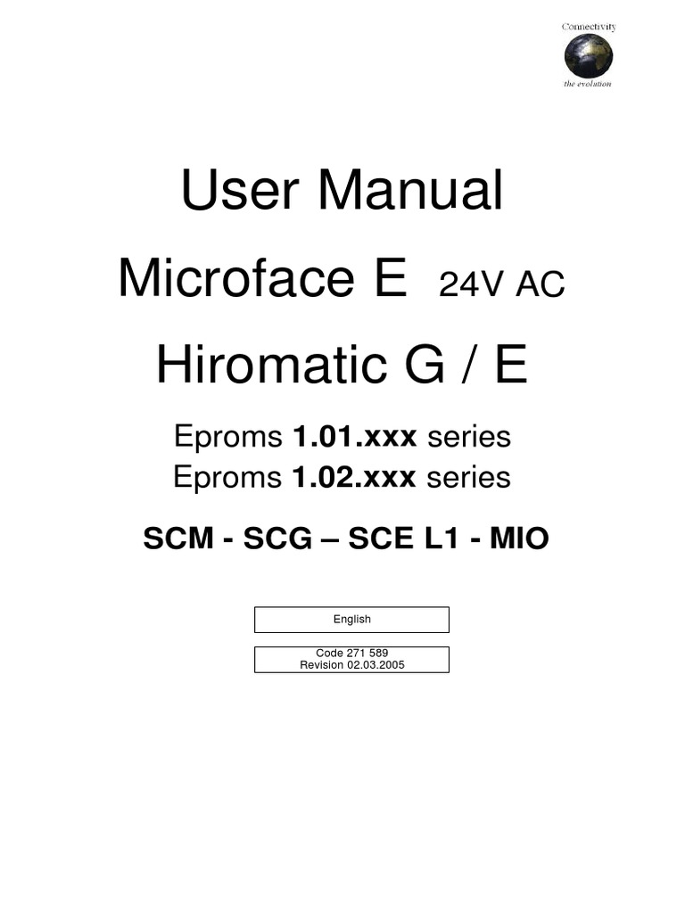 User Manual: Microface E Hiromatic G / E | PDF | Power Supply ...