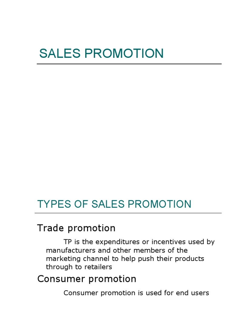 Trade Promotion | PDF | Retail | Sales