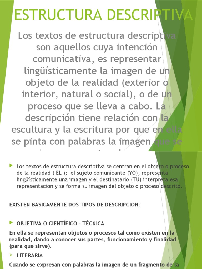 Estructura Descriptiva | PDF | Burro | Autor