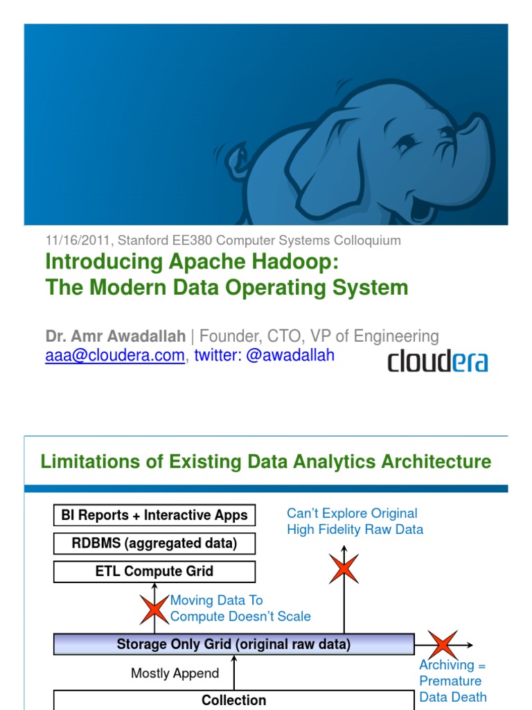 Slides PDF | PDF | Apache Hadoop | Map Reduce
