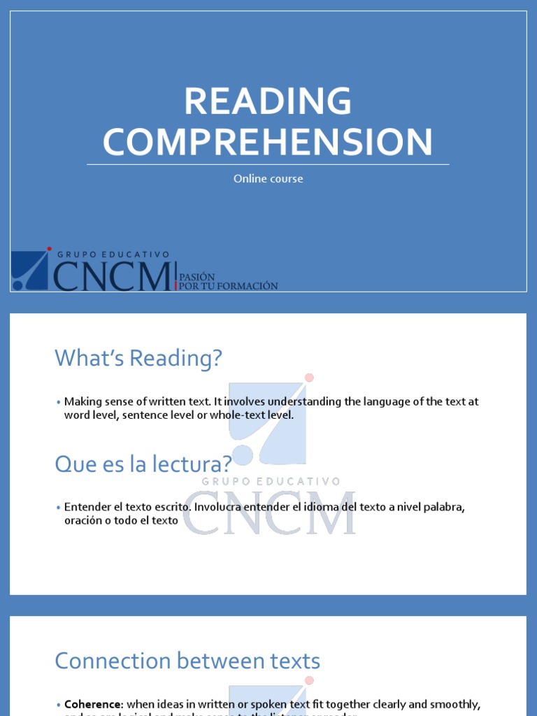 Introduction To Reading Comprehension | PDF