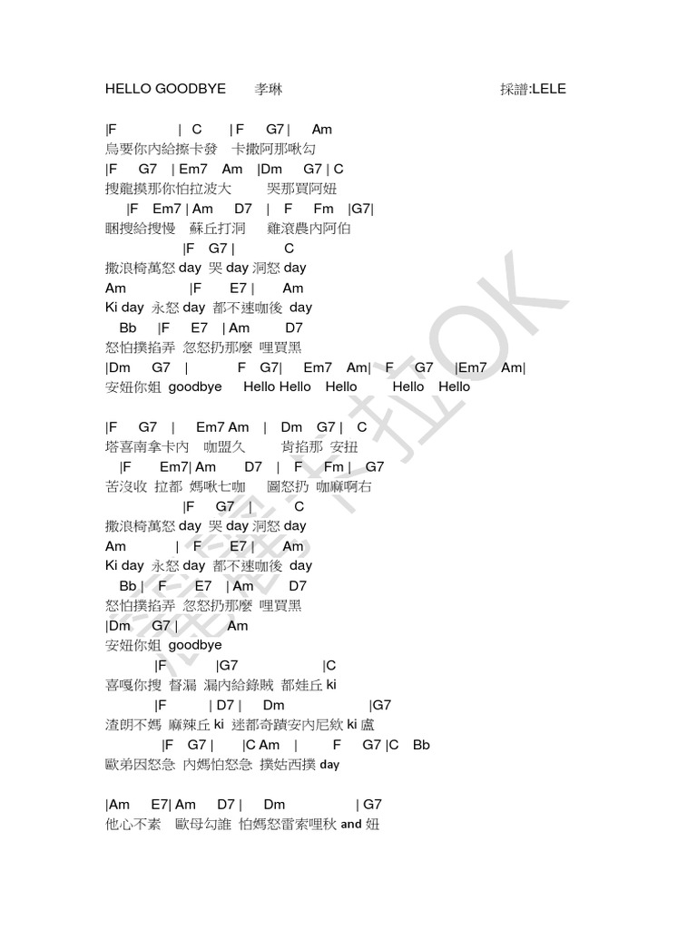 .Hello Goodbye PDF | PDF