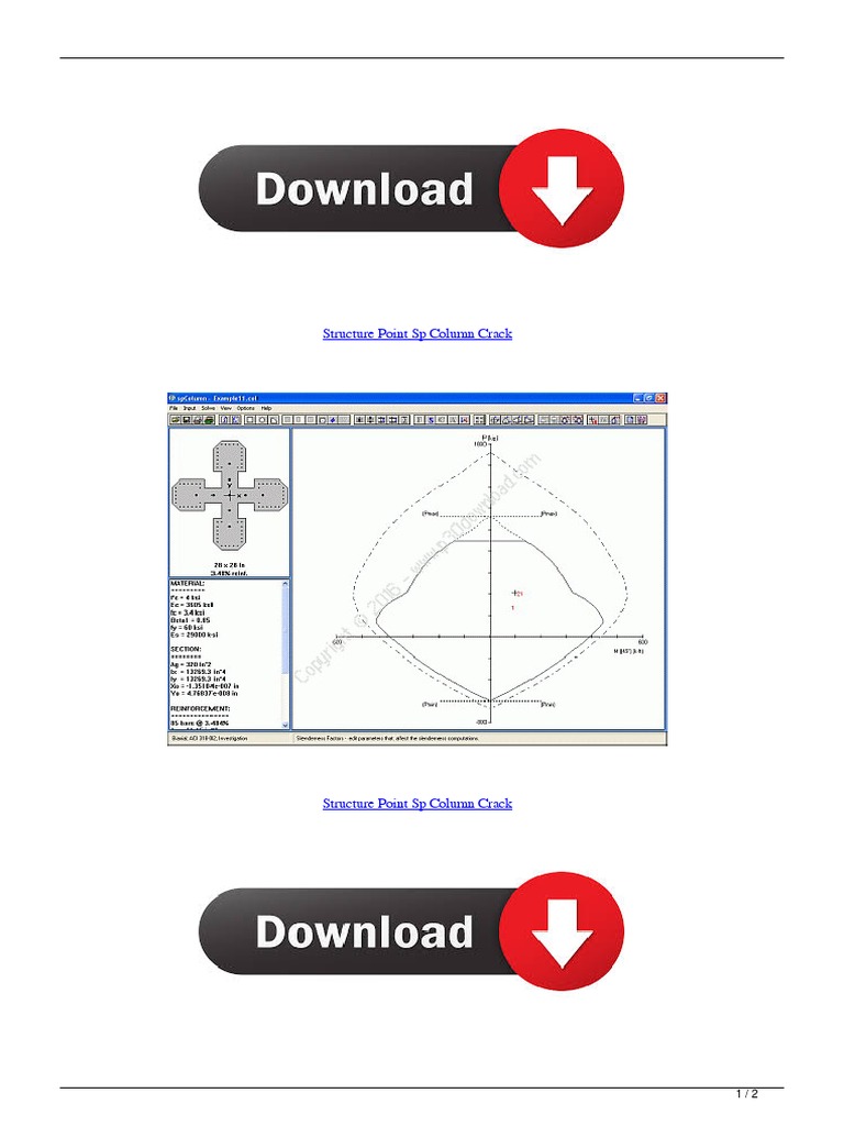 StructurePoint SpColumn Crack Download | PDF | Reinforced Concrete | Column