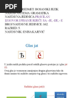 Izgovor i pisanje riječi sa -ije i -je | PDF