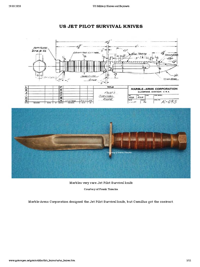 US Military Knives Overview | PDF | Bayonet | Knife