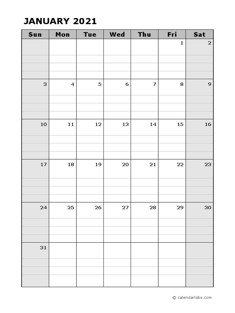JANUARY 2021: Sun Mon Tue Wed Thu Fri Sat | PDF