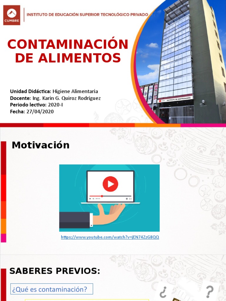 PPT N°4 - HIGIENE ALIMENTARIA | PDF | Seguridad alimenticia | Alimentos