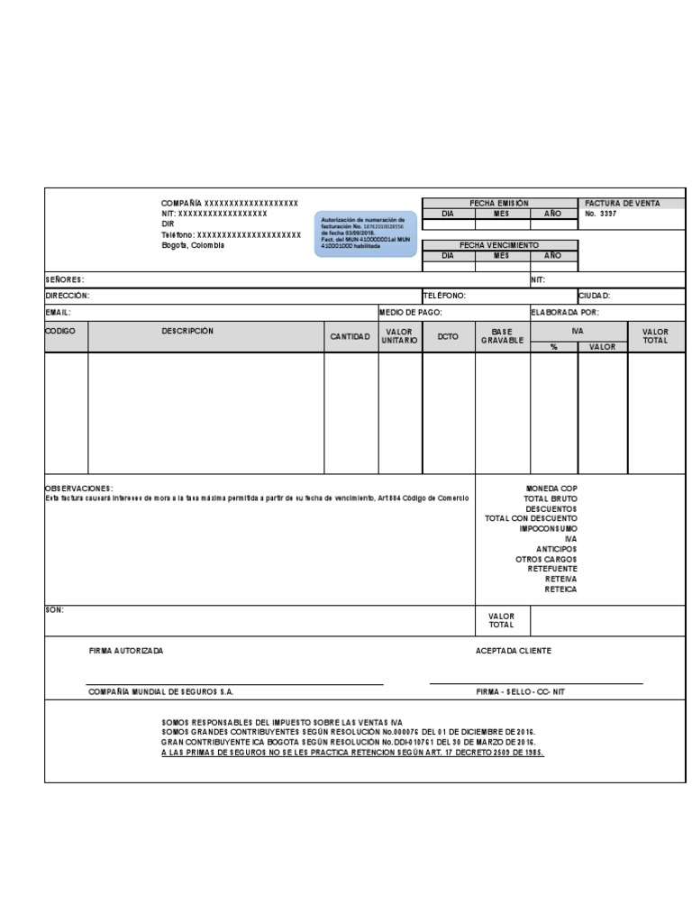 Proforma Factura | PDF | Factura | Servicios (economía)