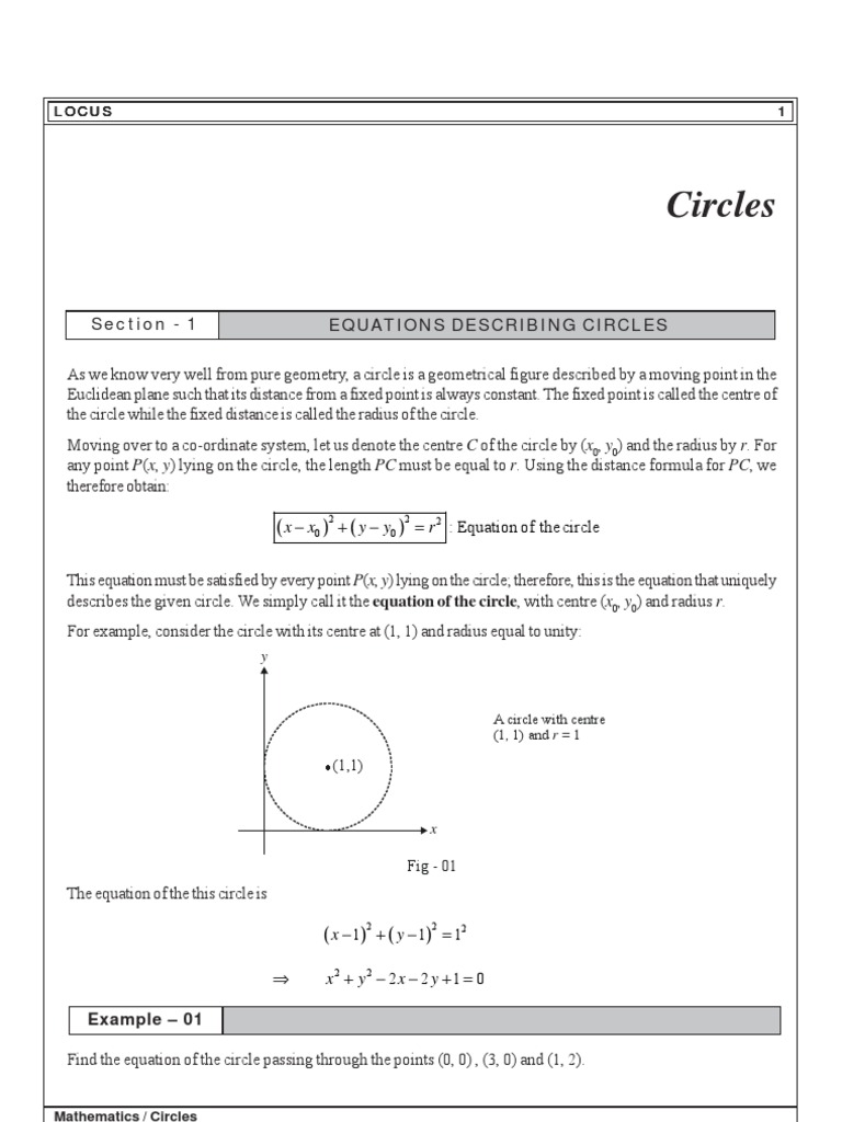 Circles | PDF | Circle | Line (Geometry)