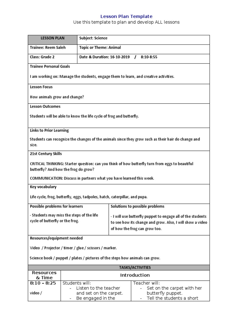 Lesson Plan 4 | PDF | Lesson Plan | Pedagogy