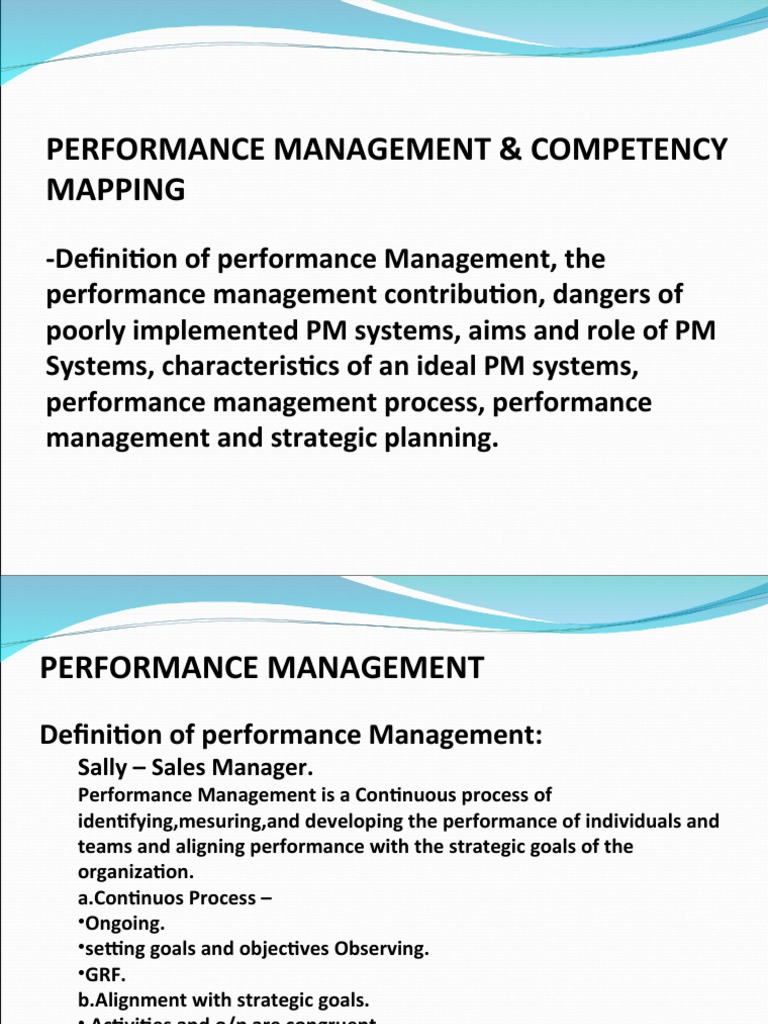 Performance Management & Competency Mapping | PDF | Goal | Competence (Human Resources)