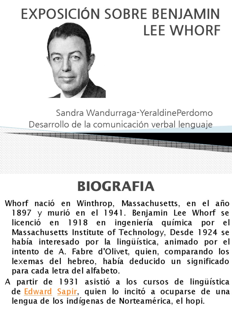 Exposición Sobre Benjamin Lee Whorf 2 | PDF