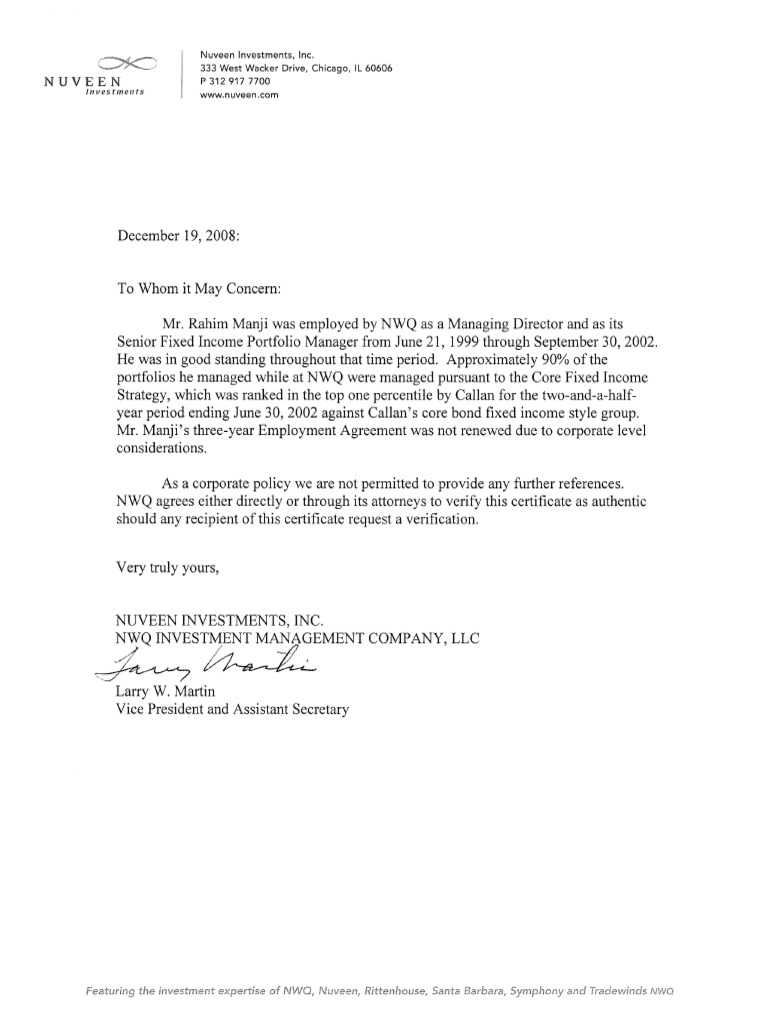 Rahim Manji, Top Performing Investment Manager | PDF