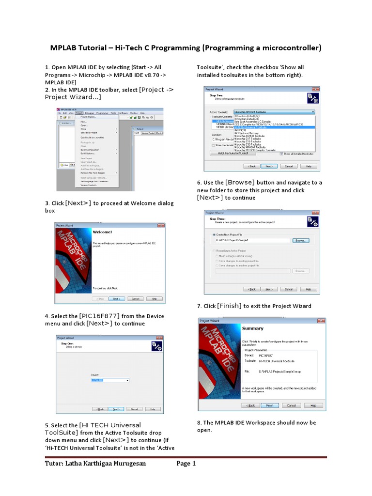 MPLAB Tutorial - Hi-Tech C Programming (Programming A Microcontroller) | PDF