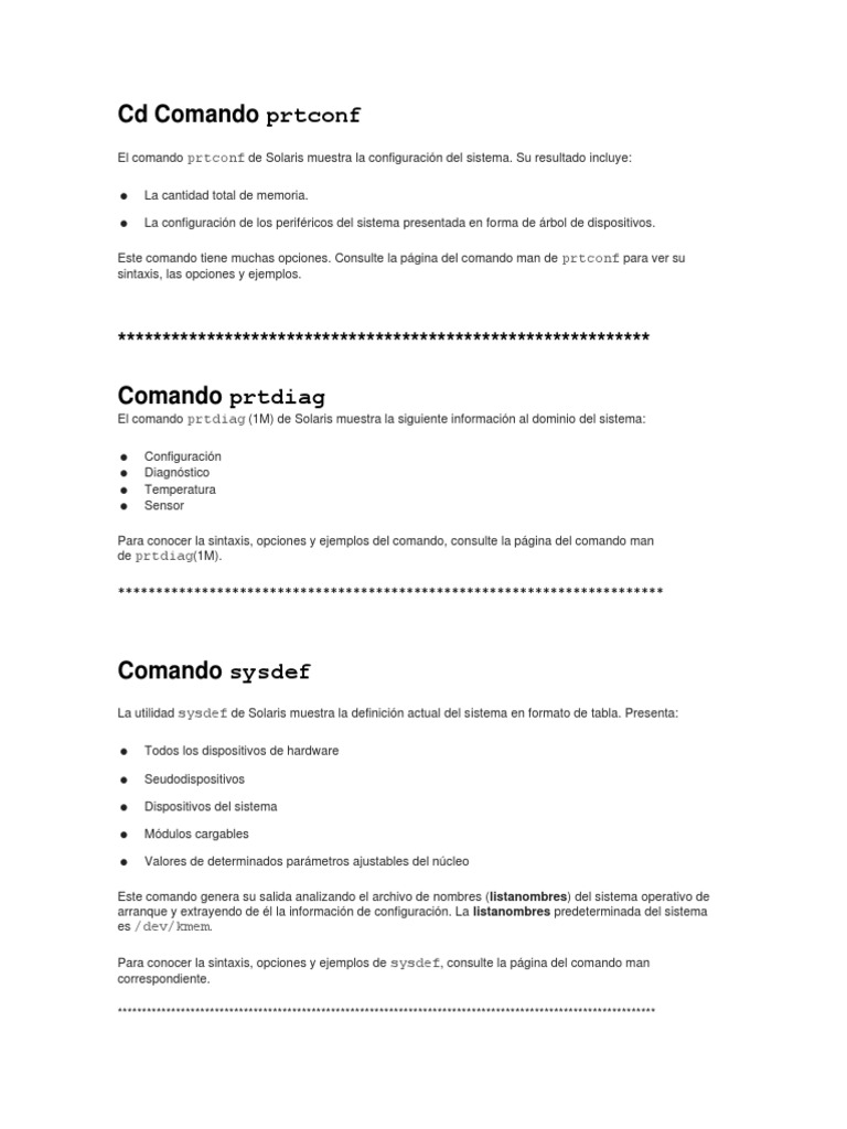 Comandos Basicos Solaris | PDF | Archivo de computadora | Directorio ...