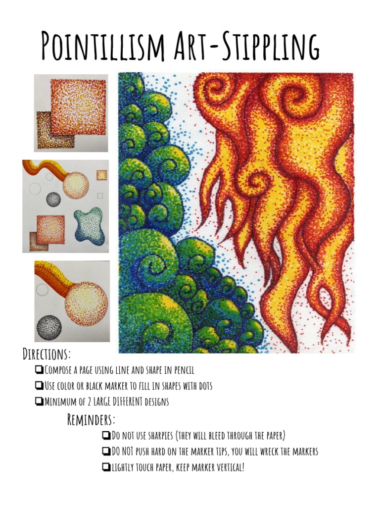 Sketchbook Pointillism | PDF | Art Media | Paintings