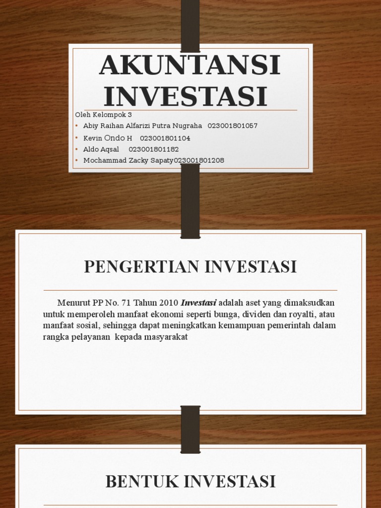 AKUNTANSI INVESTASI PPT Kelompok 3 | PDF