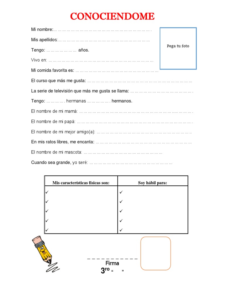 3 Conociendome Actividad Pdf Pdf