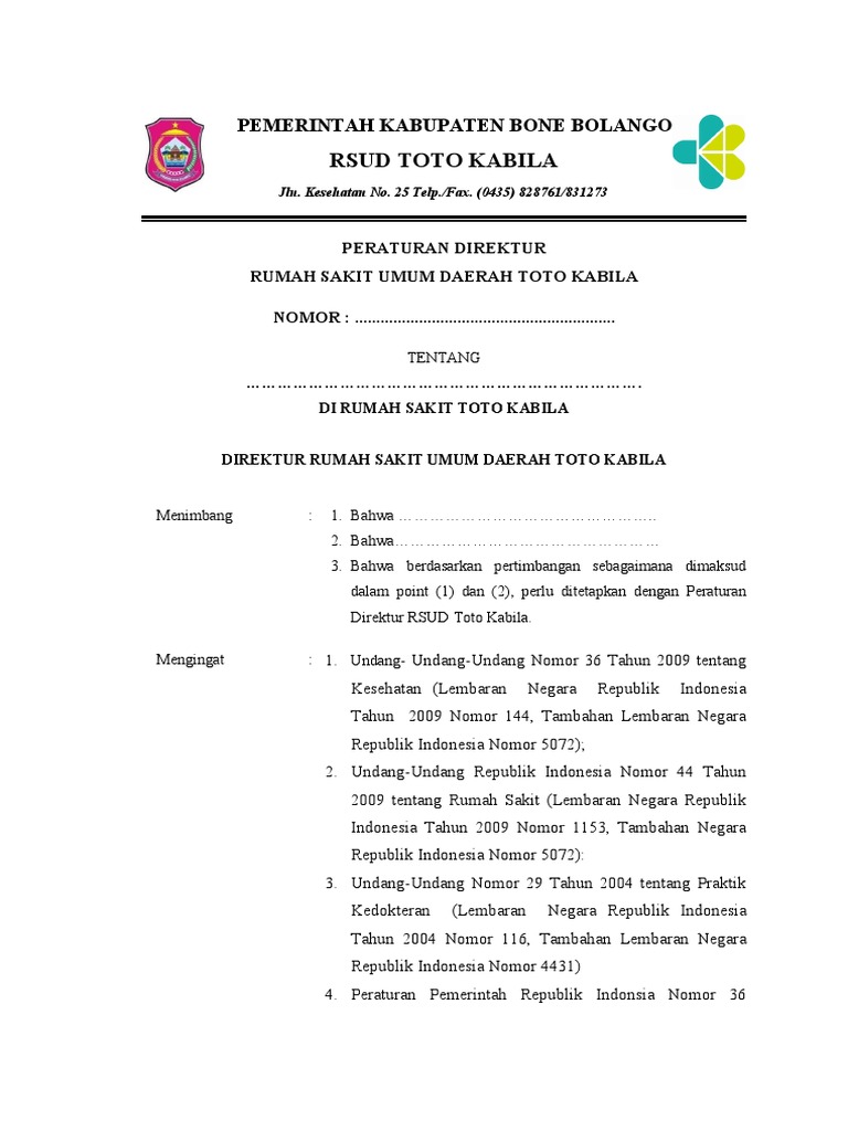 Contoh Format SK Sesuai Tata Naskah | PDF