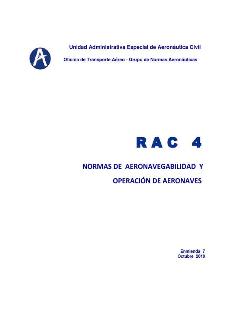 HTTP - WWW - Aerocivil.gov - Co - Normatividad - RAC - RAC 4 - Normas de Aeronavegabilidad y ...