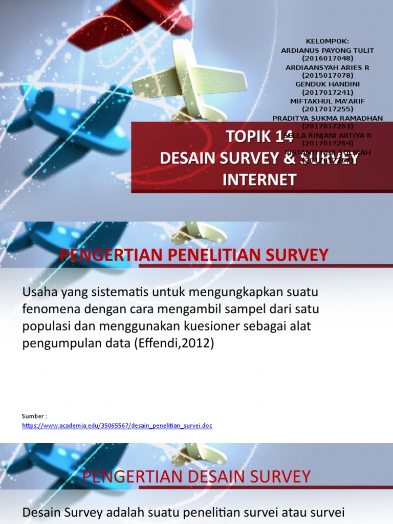 TOPIK 14. DESAIN SURVEY & SURVEY INTERNET