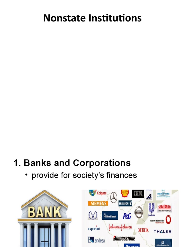 Lesson 7 Nonstate Institutions | PDF
