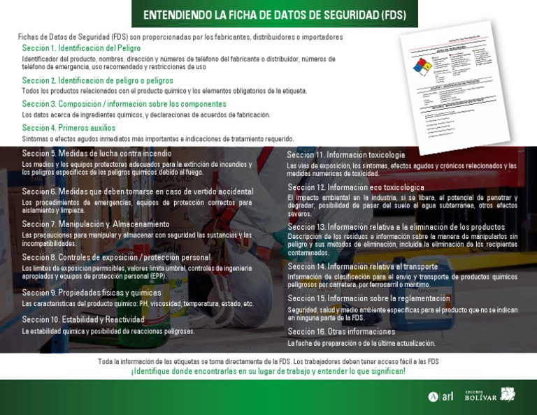 Entendiento La Ficha de Datos de Seguridad FDS | PDF | Toxicología ...
