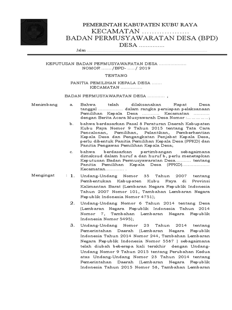 Contoh SK PPKD | PDF