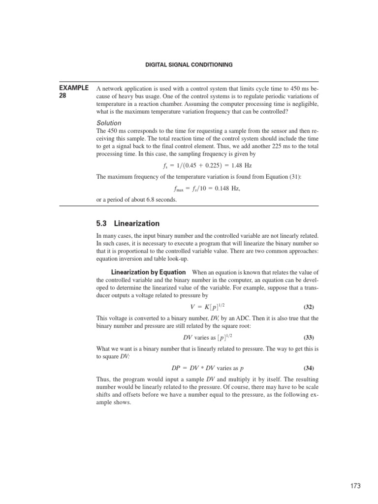 Example 28: 5.3 Linearization | PDF | Analog To Digital Converter | Digital Technology