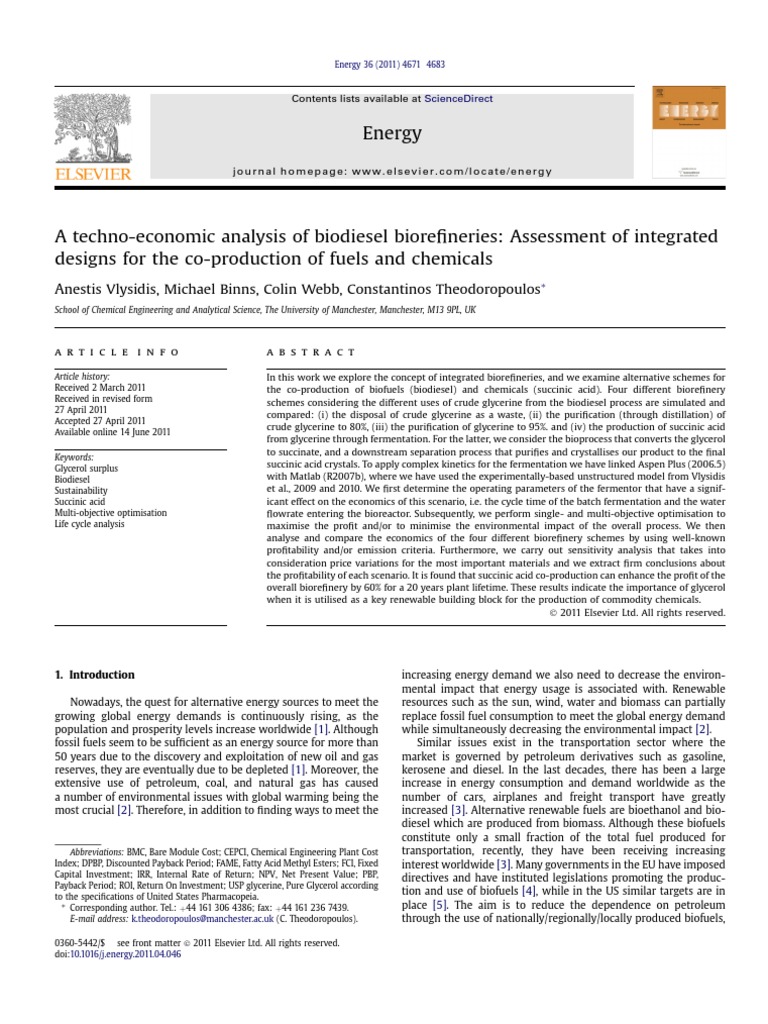 Flowsheet Bonito de Cristalizacion - A Techno-Economic Analysis of Biodiesel Biorefineries ...