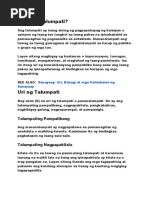 Mga Uri NG Talumpati Ayon Sa Nilalaman | PDF