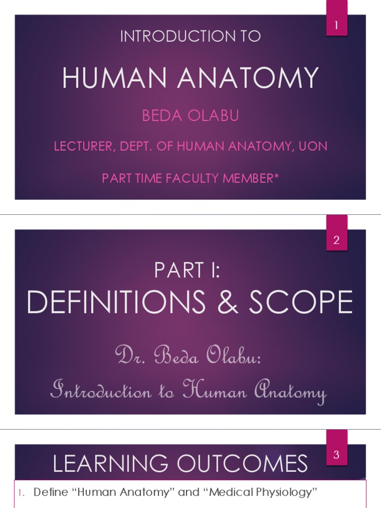 1 - Introduction To Human Anatomy PDF | PDF | Anatomical Terms Of ...