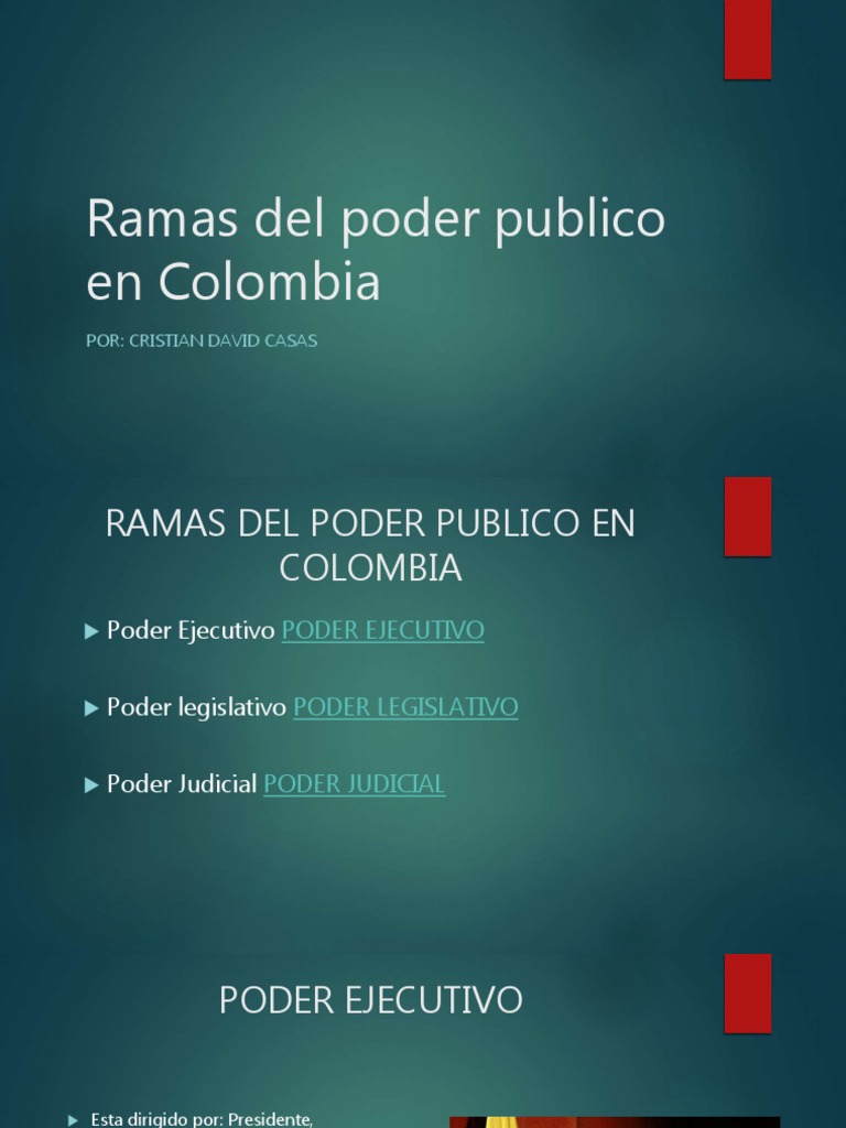 Ramas Del Poder Público en Colombia | PDF