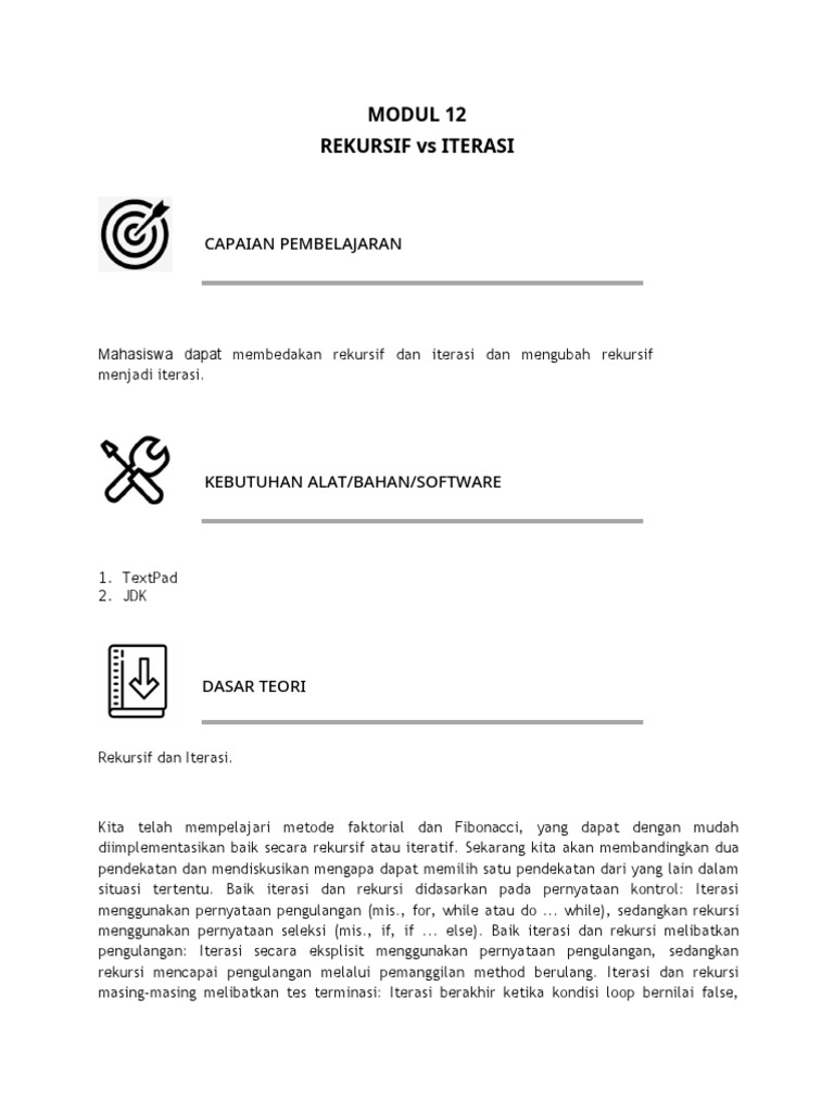 MODUL 12 - Algol Lanjut TI PDF | PDF