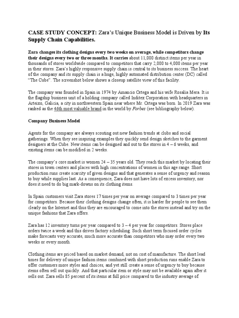 Zara Case Study | PDF | Retail | Inventory