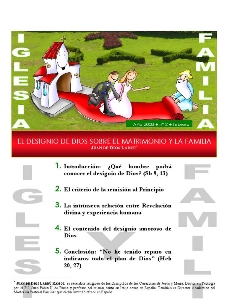 J. Larrú, El Designio de Dios para El Matrimonio y La Familia ...
